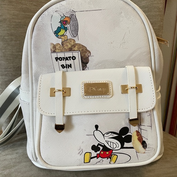Disney | Bags | Disney White Backpack With Classic Cartoon Art | Poshmark